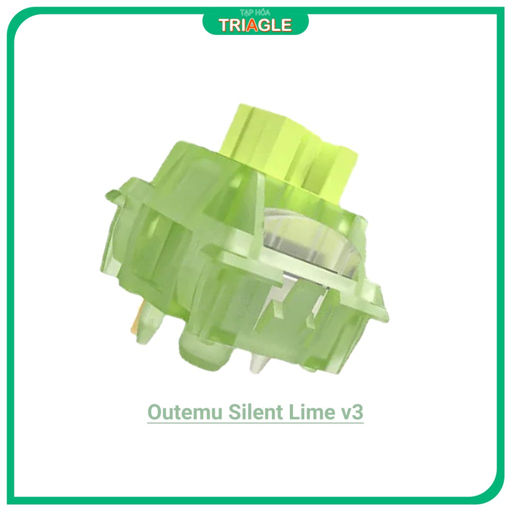 OUTEMU Silent – Switch Silent cho bàn phím cơ – Lime (Lemon) v3 | 5 Pin | Tactile | 35gf | Tản ...
