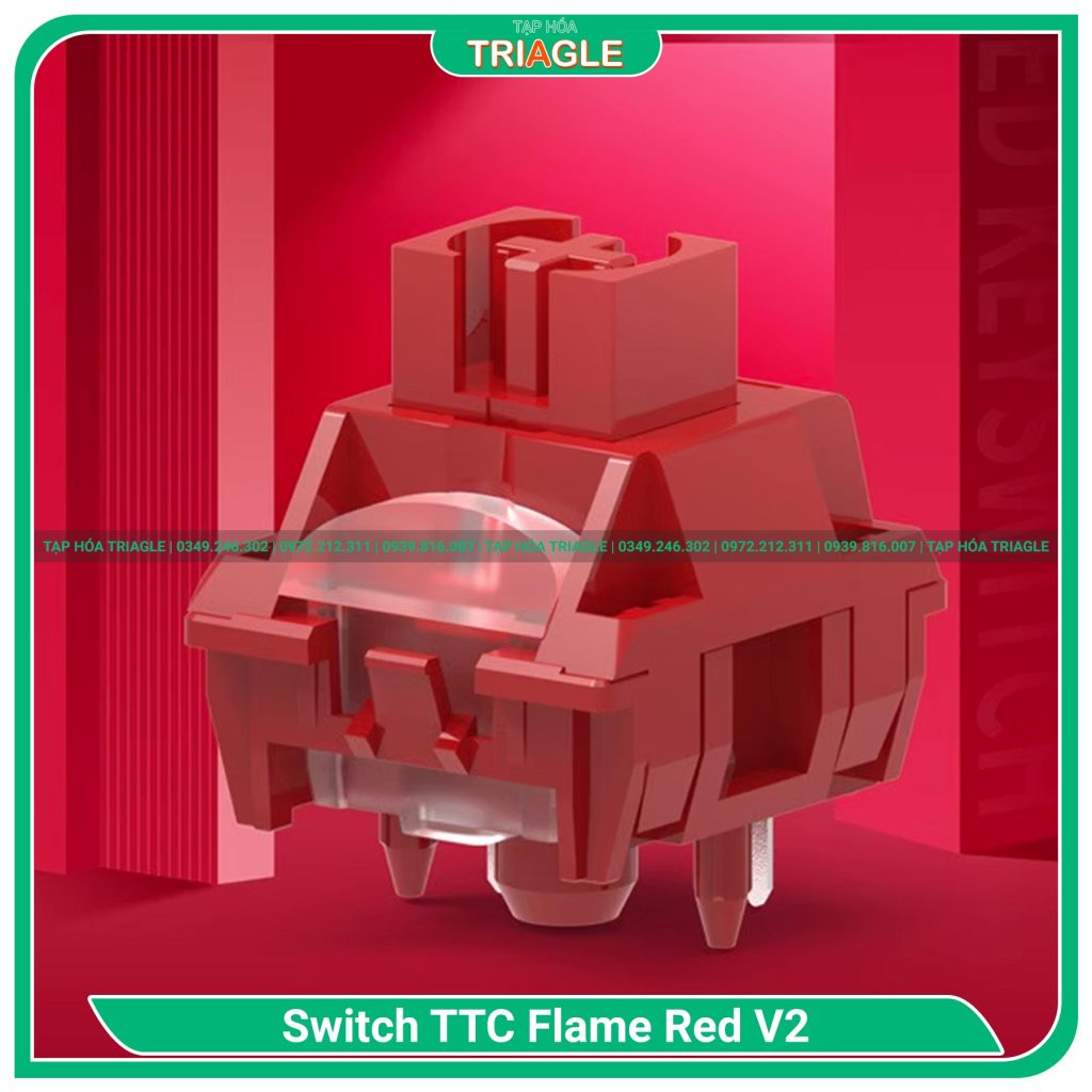 SWITCH TTC FLAME RED V2 – LINEAR / 5 PIN / 53gf – công tắc bàn phím cơ – Tạp Hóa Triagle